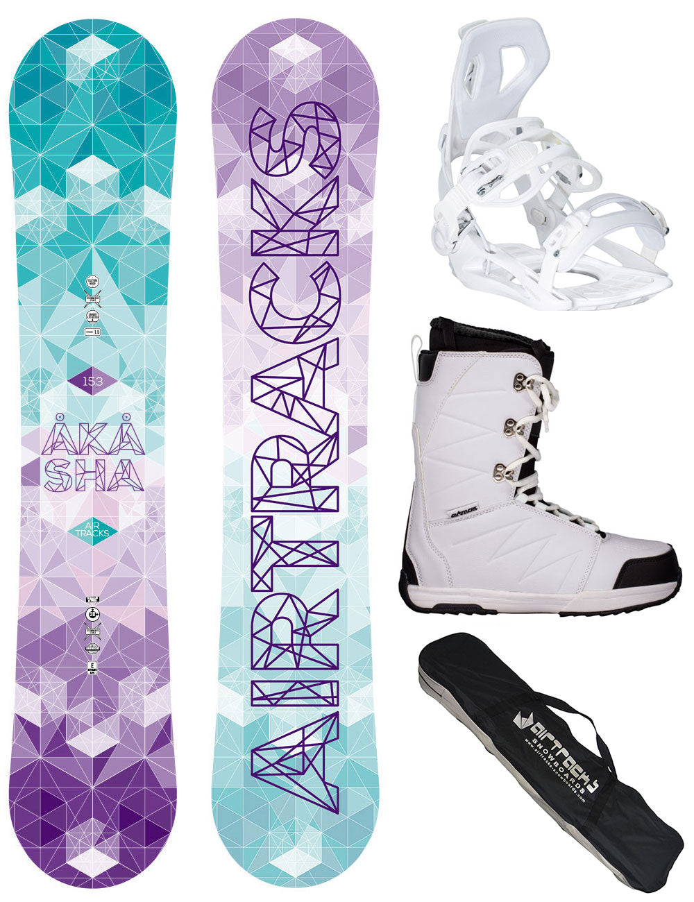 Women’s Snowboard Set “Akasha” + Master ME Bindings + Star W Boots + S