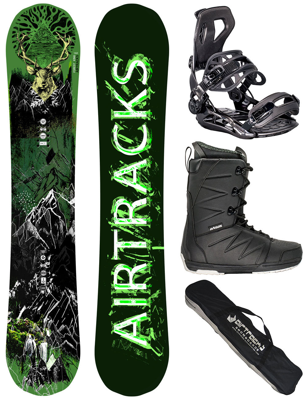Set Snowboard Homme Forest King Carbon Tailles Snowboard 150cm 153cm ...